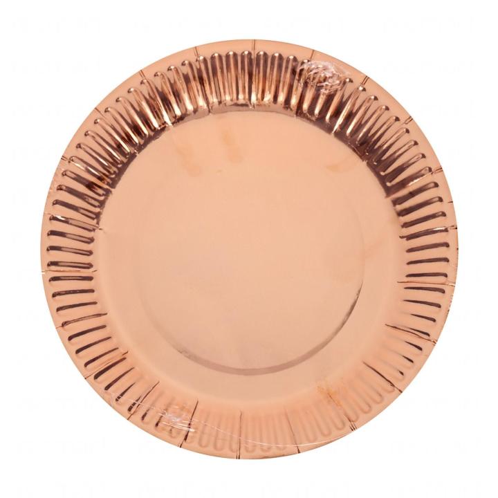 CGS 7inch Shiny Paper Plates (Rose Gold) (10 PCS) | Lazada Singapore