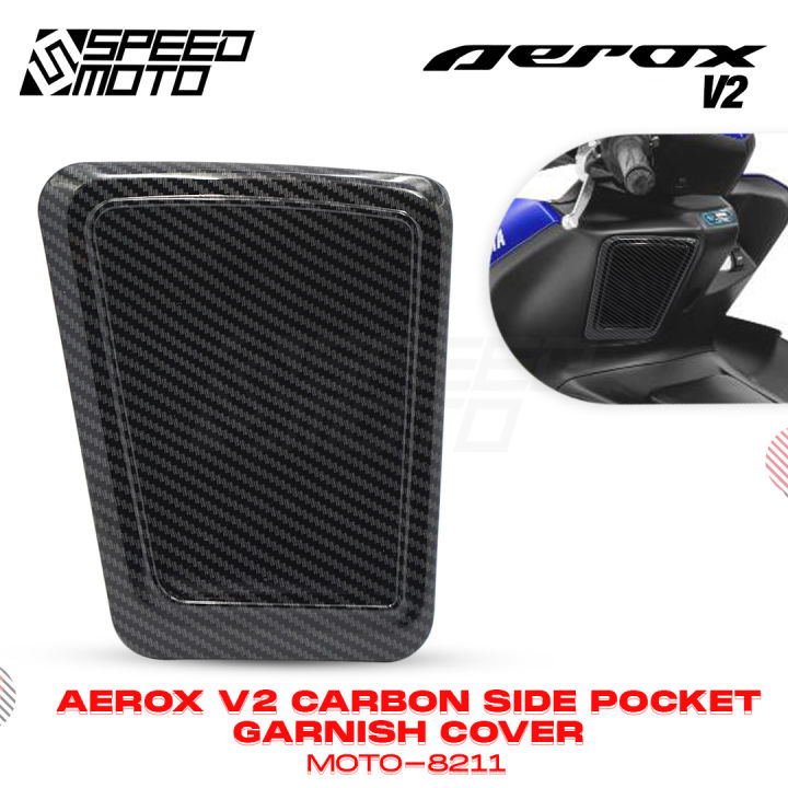 YAMAHA AEROX 155 V2 CARBON VOLT COMPARTMENT COVER / AEROX 2020 6D SIDE ...