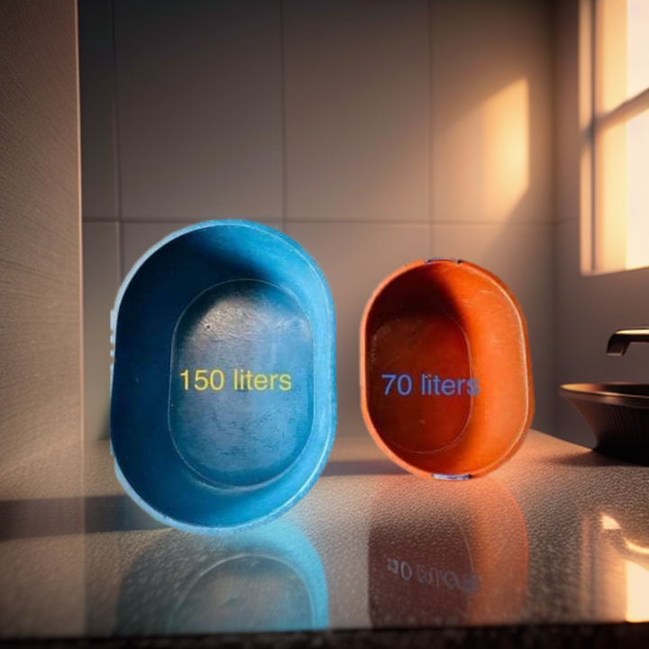 Kcw Bath Tub 150L Unbreakable Plastic Material Durable and Long Lasting ...