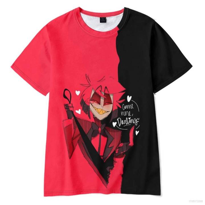 XP Hazbin Hotel Cosplay cloth 3D summer T-shirt Anime Short Sleeve Top ...
