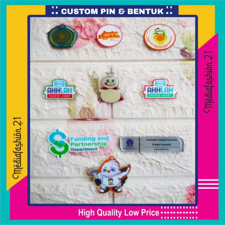 Custom PIN / BROSS / LENCANA Bahan Akrilik | Lazada Indonesia