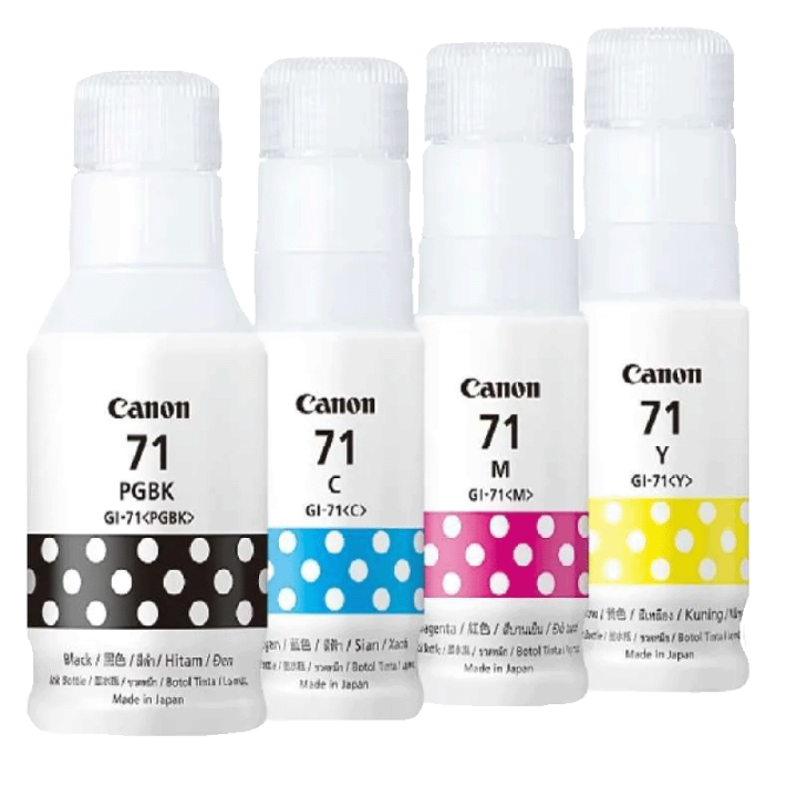 Canon Pixma Ink GI 71 / GI71 / GI-71 Black and Color set : PIXMA G1020 ...