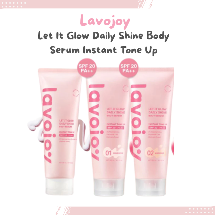 Lavojoy Let It Glow Daily Shine Body Serum Instant Tone Up 180ml | Lazada Indonesia
