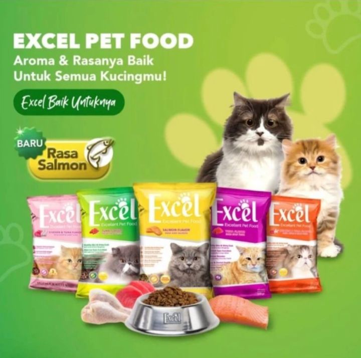 Excel Adult 500gr All Variance Makanan Kucing Kering Dry Cat Food ...