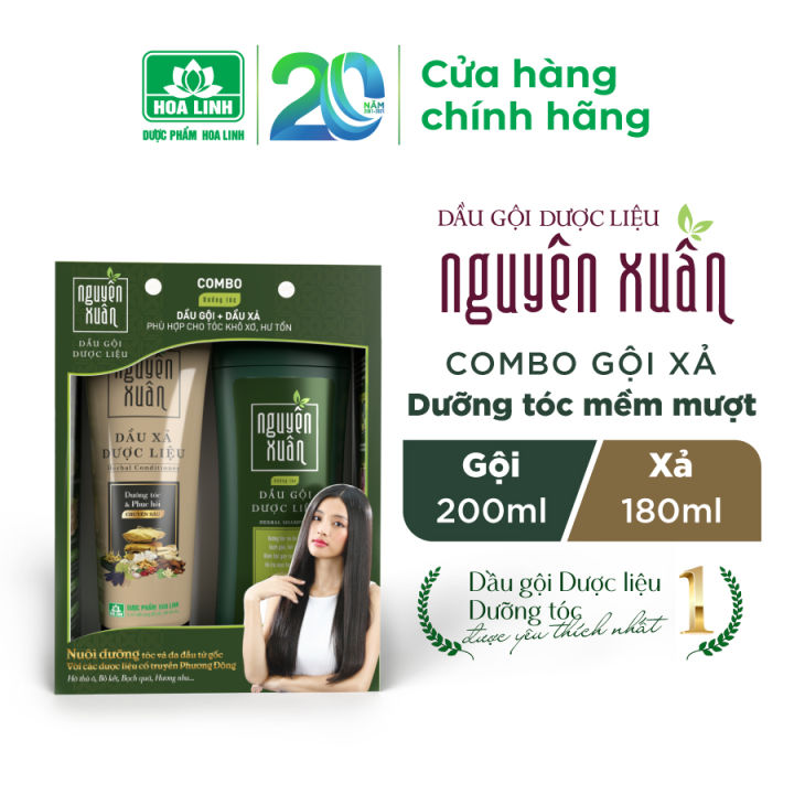 [Mua Nguyên Xuân là có Quà] Dầu gội dược liệu Nguyên Xuân xanh - Dầu ...