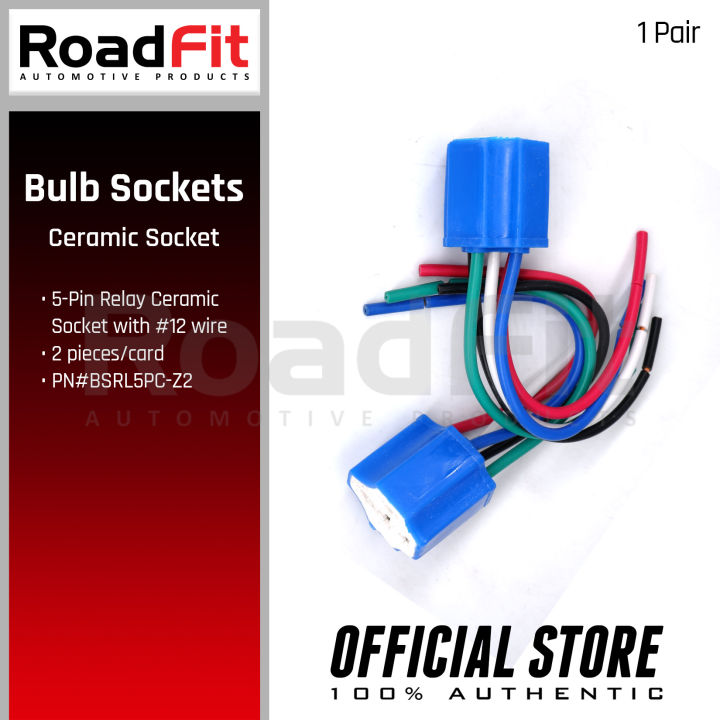 5-Pin Relay Ceramic Socket, 12 Wire for Car, 2 Pieces BSRL5PC-Z2 ...