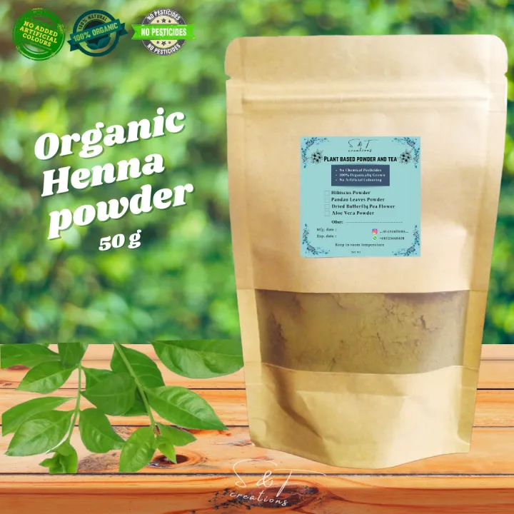 100% Pure Organic Henna Powder | Mehandi Powder | Serbuk Inai | Natural ...