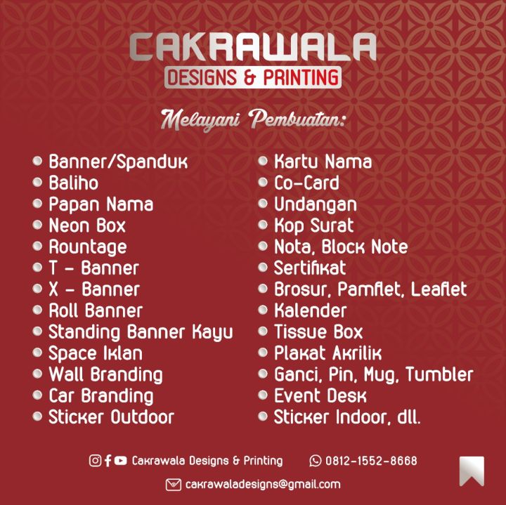 Jasa Desain Grafis - Banner/Spanduk Kain- Baliho- Papan Nama- Neon Box ...