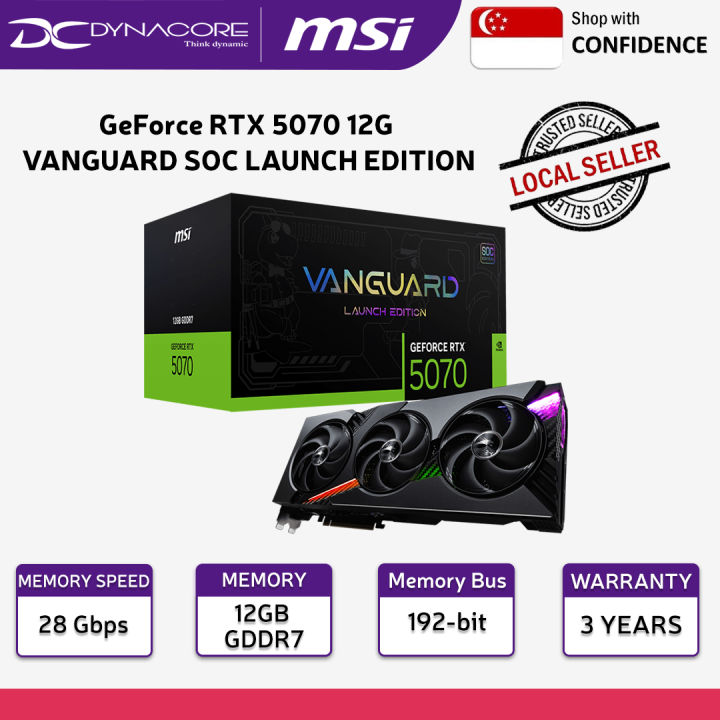 MSI GeForce RTX 5070 12G 12GB VANGUARD SOC LAUNCH EDITION GDDR7 Graphics Card - RTX5070 | Lazada ...