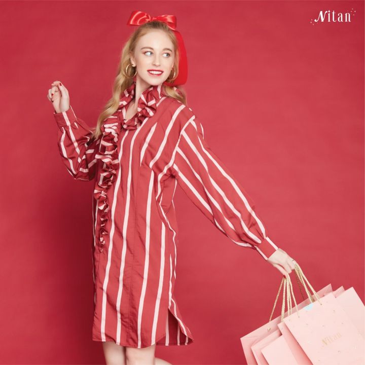 Nitan (นิทาน) ชุดเดรสให้นมบุตร รุ่น Birds Of Paradise Nursing Dress ...