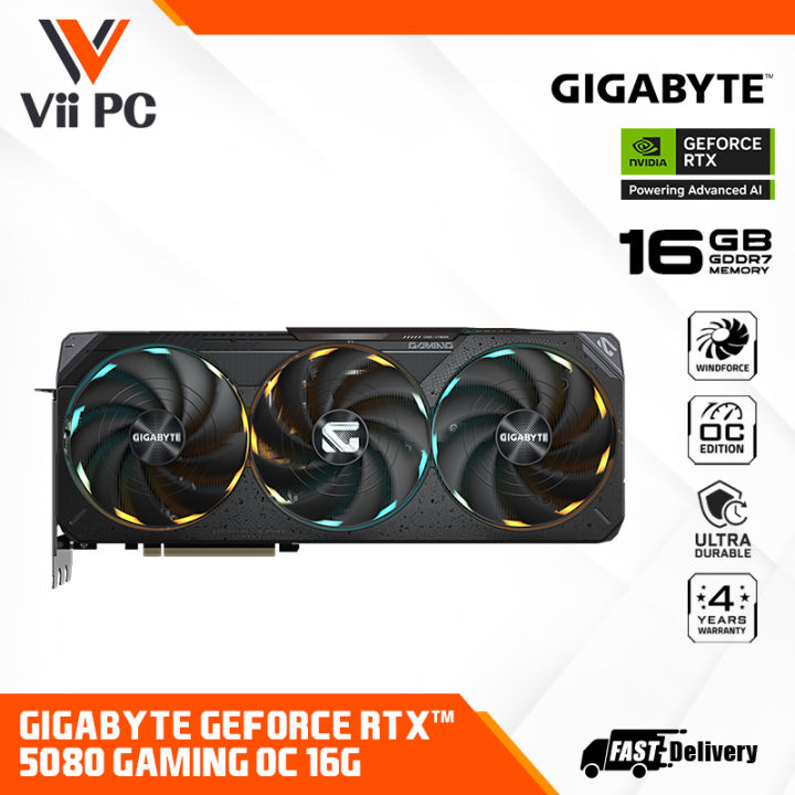 GIGABYTE GeForce RTX™ 5080 RTX 5080 RTX5080 GAMING OC 16G DDR7 GAMING ...