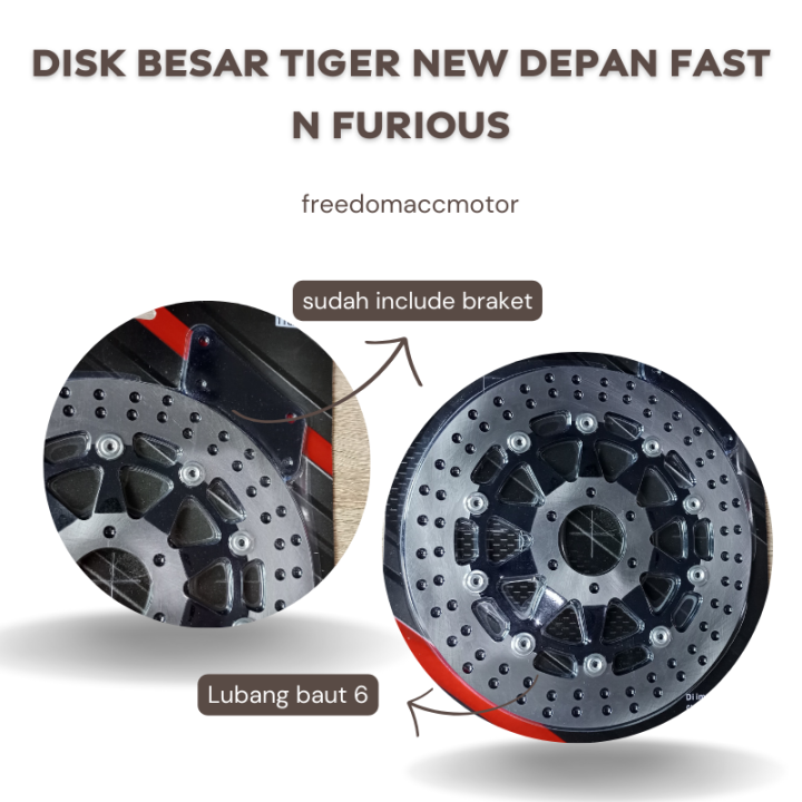 DISK PIRINGAN LEBAR 300 MM TIGER NEW, TIGER REVO, TIREV MODEL FLOATING ...