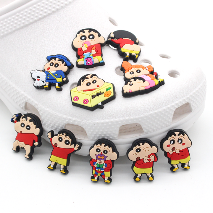 Cute Crayon Shin-chan Jibbitz 1pcs Cartoon Japan Anime Crocs charms ...