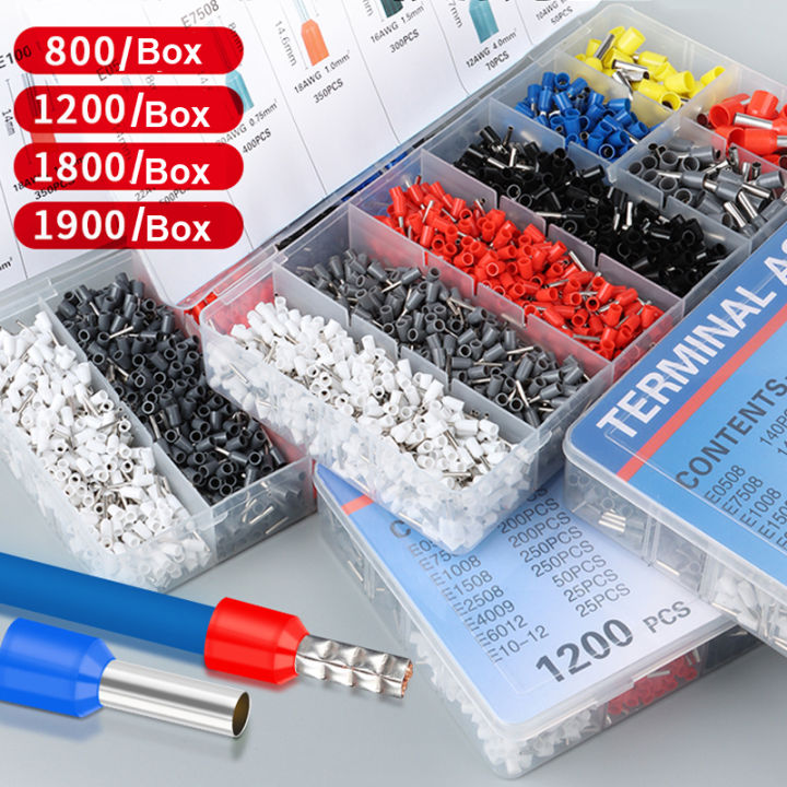 Box Electric Wire Conector Crimp Connectors Wire Ferrule Terminal ...