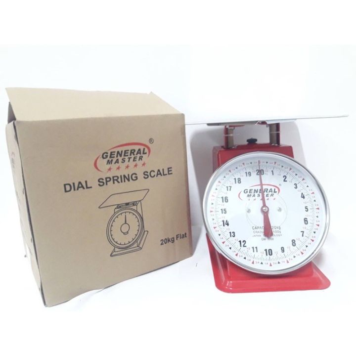 Heavy Duty general masterunibest Dial Spring 20kg Flat scaleTimbangan ...
