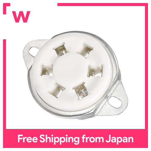 uxcell 6 pin tube socket vacuum tube socket ceramic tube socket tinned ...