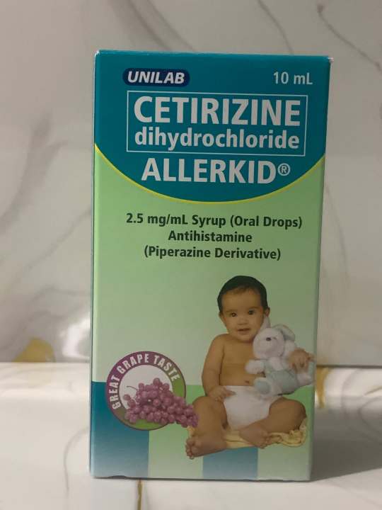 ALLERKID 2.5MG/ML SYRUP (CETIRIZINE DIHYDROCHLORIDE) ORAL DROPS 10ML ...