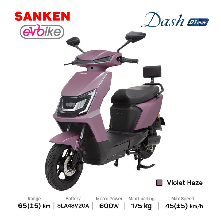 Sanken Sepeda Listrik Ev Bike Dash-D1 Electric Bike 500 Watt Violet Haze | Lazada Indonesia