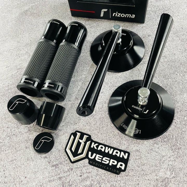 Paket Spion Rizoma Retro Classic CNC + handgrip rizoma Black Universal ...