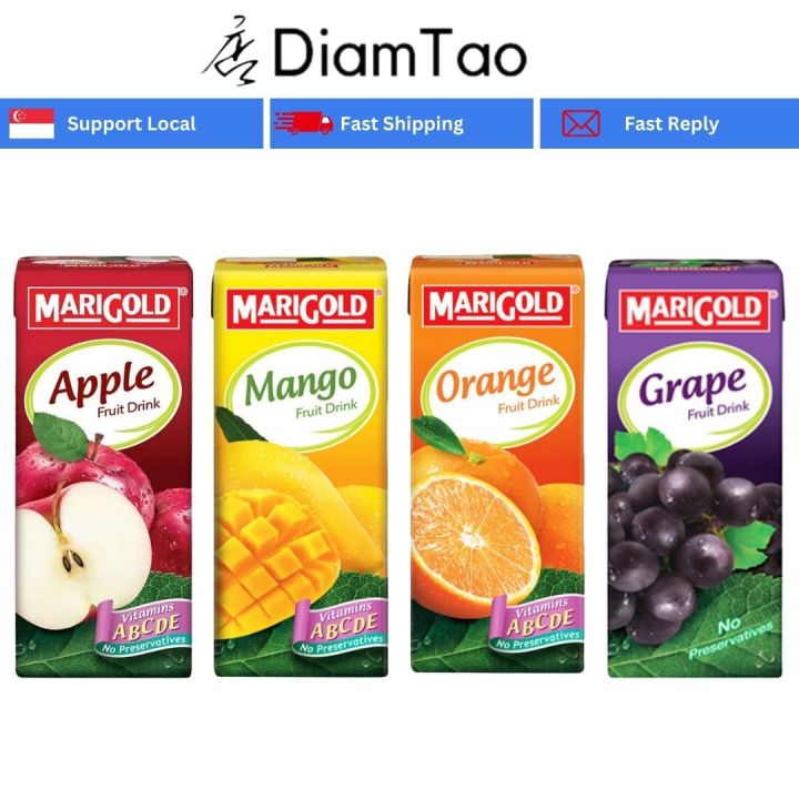 Marigold Fruit Drink Tetrapak All Flavors 250ml x 24 Packet | Lazada ...