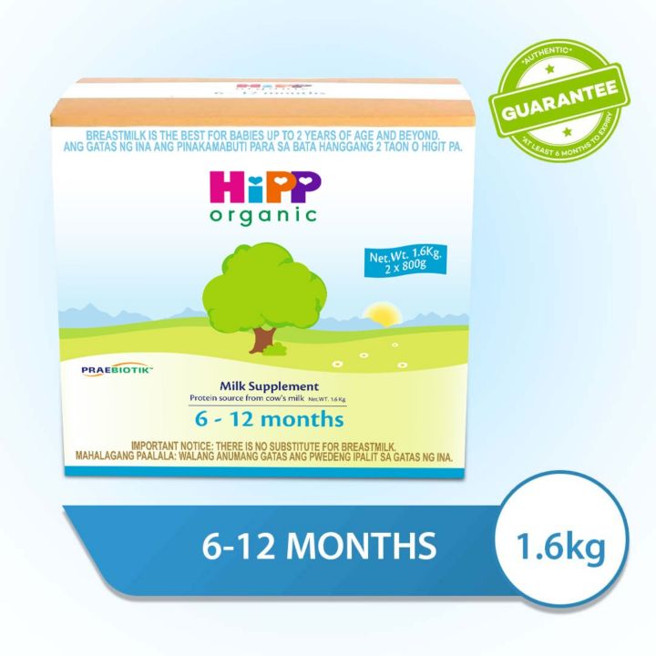 HiPP Organic Milk Supplement 6-12 Months 1.6kg | Lazada PH