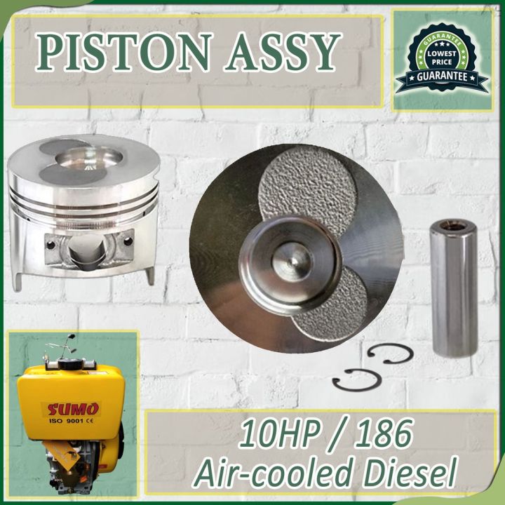 Piston Assy Assembly for SUMO 10HP 186F Air-cooled Diesel Engine 86mm ...