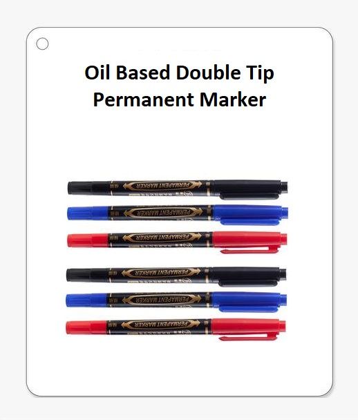 Oil Based Permanent Double Tip Marker Pen / Waterproof Double headed ...