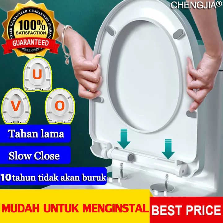 100% cocok untuk semua toilet💥CHENGJIA tutup closet duduk tutup wc ...