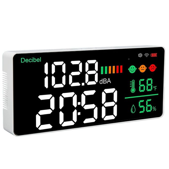 4-In-1 Decibel Meter LED Decibel Meter WiFi Wall Mounted Sound Level ...