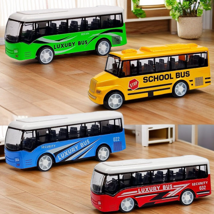 GGT Toy alloy bus alloy bus model children's toy bus metal car model ...