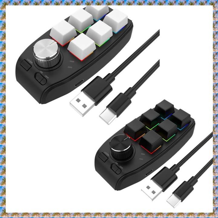 L6(NFPE) USB Custom Programming Macro Knob Keyboard 6 Keys Copy Paste ...