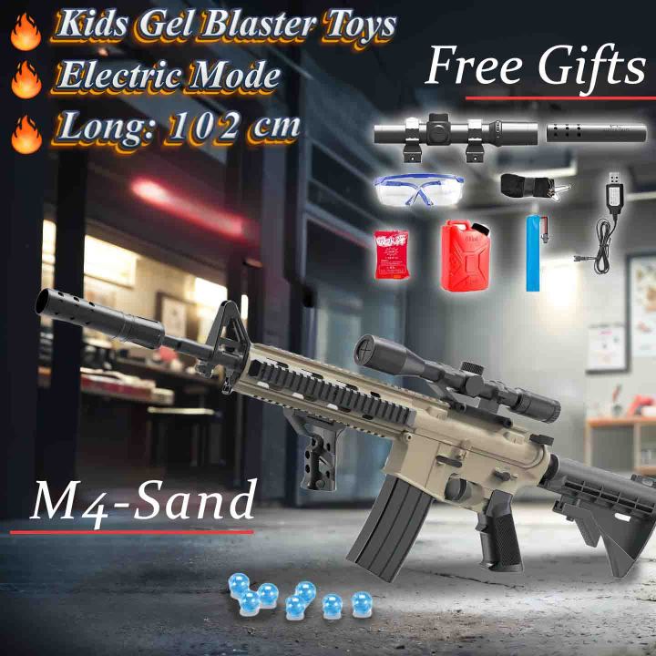 M4 Gel Blaster Toy Gun M4A1 Sand Splatter Ball Gun Water Bead Gel Blaster Electric Automatic ...
