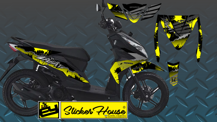 Honda Beat V2 fi Decals Laminated | Lazada PH