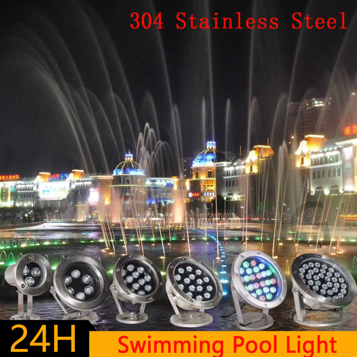 12V Swimming Pool Lights LED Flood Light Underwater Fountain Pool Pond ...