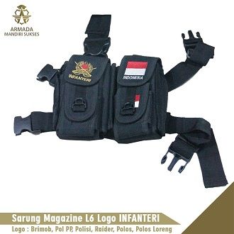 Magazine L6 Logo Brimob | Infanteri | PolPP | Polisi | Raider | Polos | Polos Loreng | Lazada ...