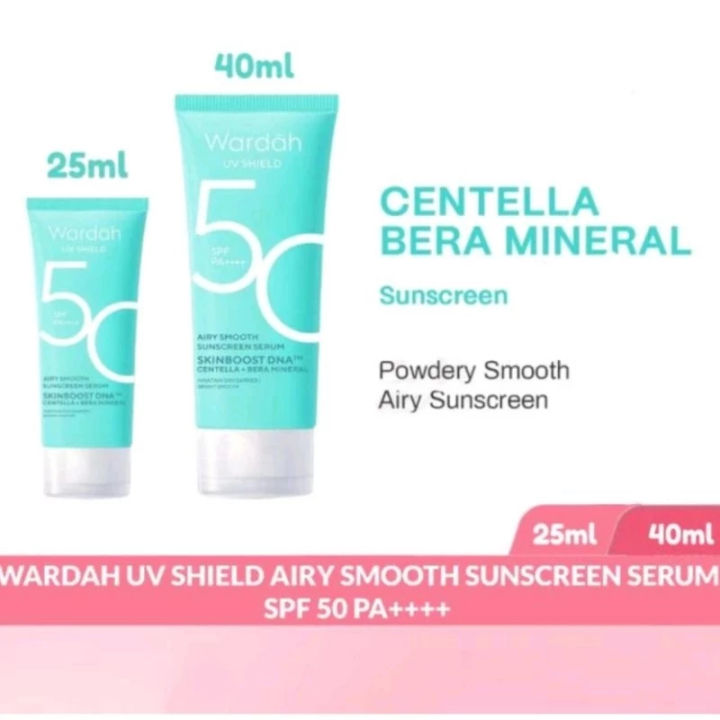 Wardah UV Shield Airy Smooth Sunscreen Serum SPF 50 PA++++ | Sunscreen 25ML & 40ML | Lazada ...