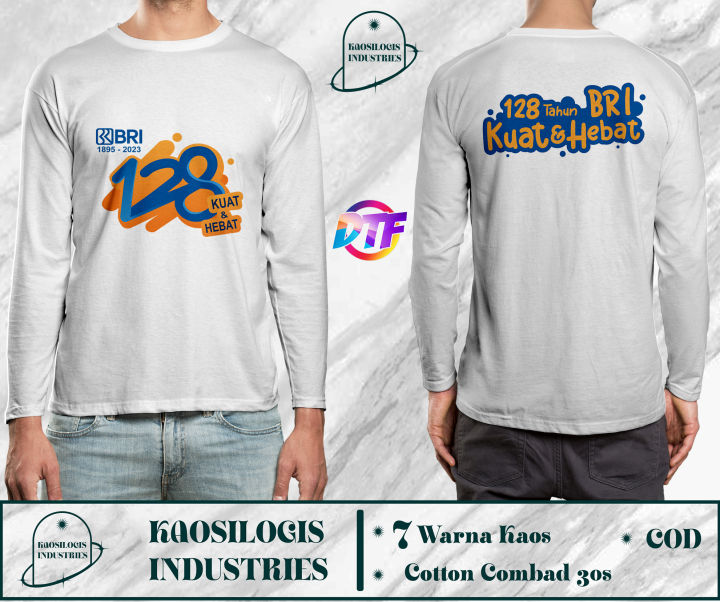 Kaos Lengan Panjang HUT BRI 128 Tahun Kuat dan Hebat 2023 Bank Bri ...