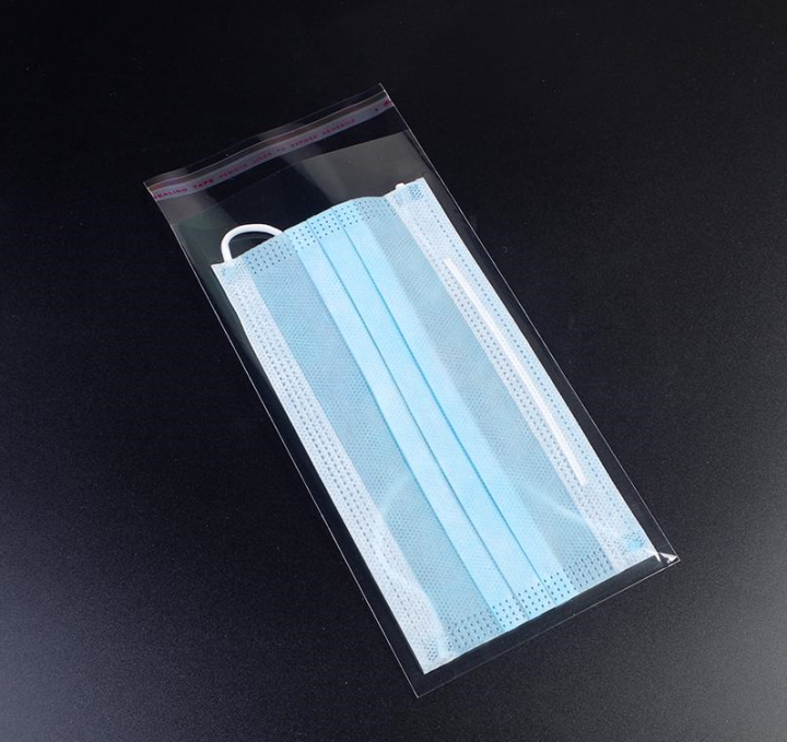 Face Mask Resealable Plastic Bag 100 Pcs 10cm x 18.5cm No Hang Hole ...
