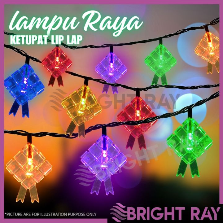 [2024] Lampu Raya Liplap Ketupat Flashing Light String Light Fairy ...