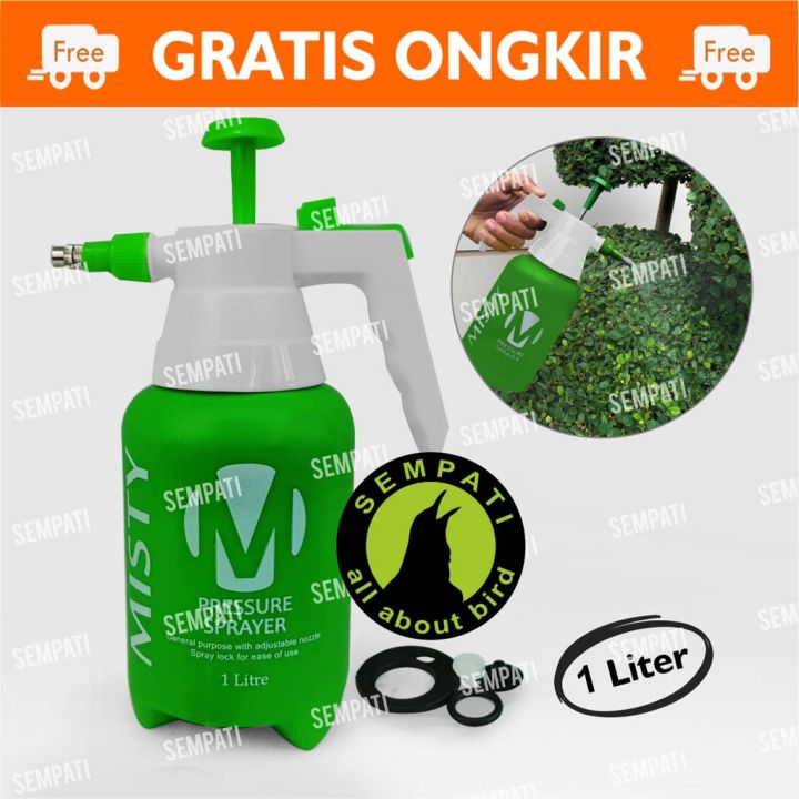 SEMPROTAN AIR MISTY 1 LITER PRESSURE SPRAYER HAMA MANDI BURUNG TANAMAN ...
