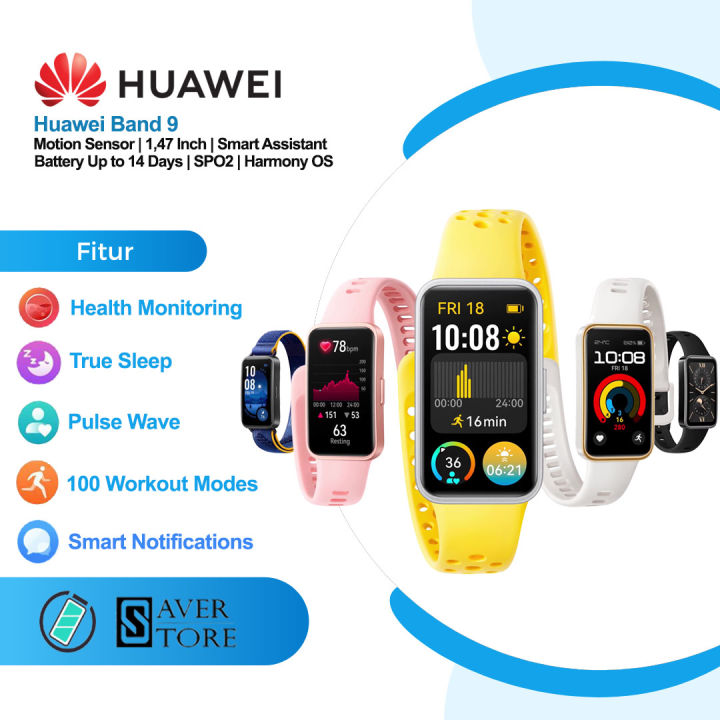 Smartwatch original Huawei band 9 jam tangan pintar bluetooth spo2 air ...