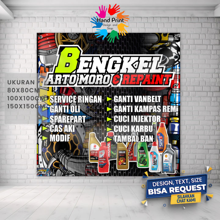Spanduk Banner MMT Bengkel Motor Variasi Modif Tambal Ban Services ...