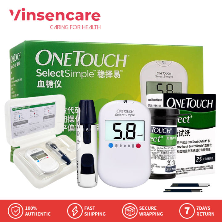 Vinsencare Onetouch Glucometer Set : One Touch Select Simple Blood ...