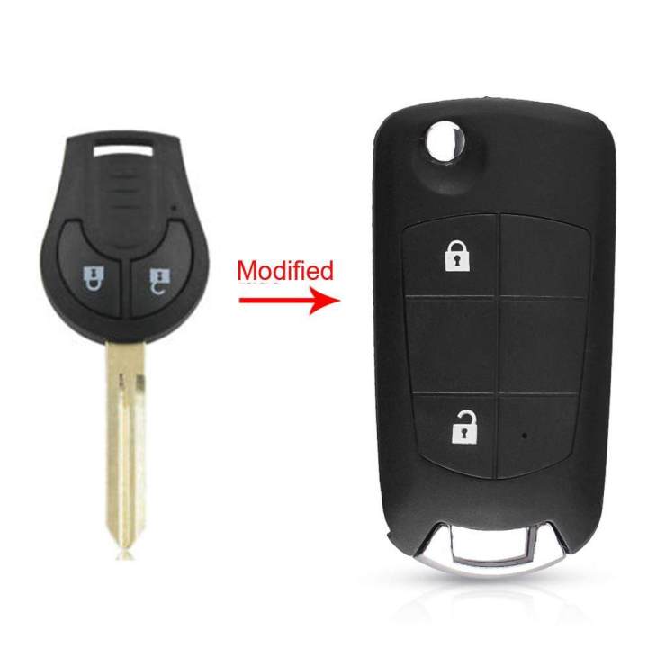 Modified Flip Folding Remote Uncut Blank Key 2 Button Car Key Shell For ...