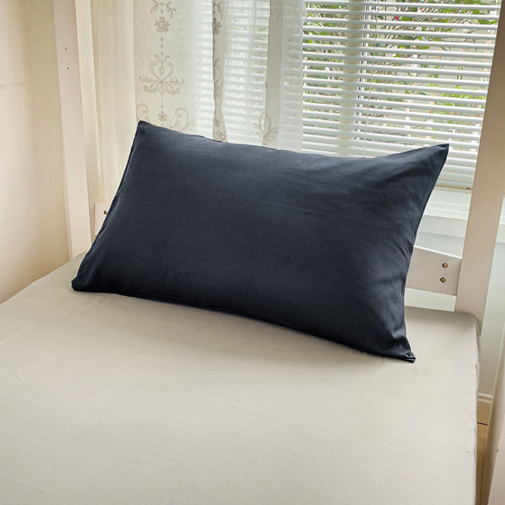 Daifa 105G หมอนหนังปลอกหมอนหนาปลอกหมอนลายทางสีทึบลายขนแปรงแบบไม่พิมพ์ ...