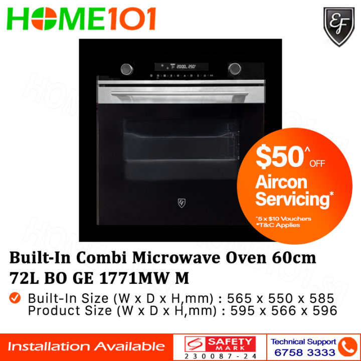 EF Built-In Oven 60cm 72L BO GE 1771MW M | Lazada Singapore