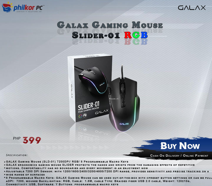 Galax Gaming Mouse Slider-01 RGB | Lazada PH