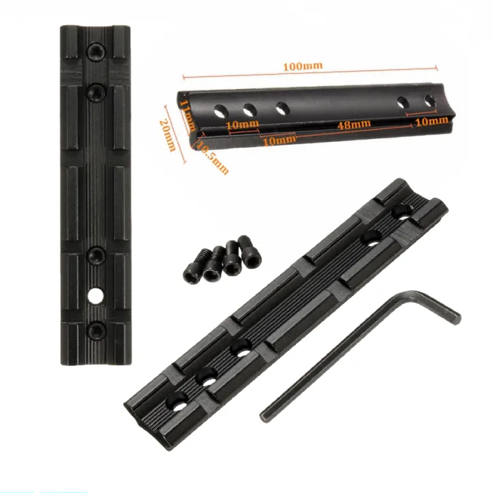 Metal Scope Rail Mount Tactical Dovet-ail Wea-ver Picat-inny Rail ...