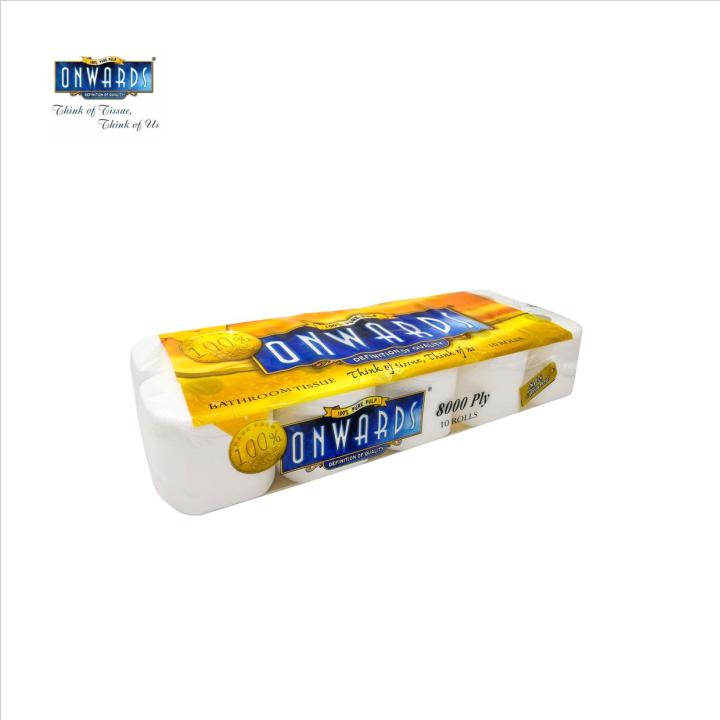 Onwards Bathroom Tissue 8000 Ply (3 Ply x 10 Rolls) Toilet Paper | Lazada