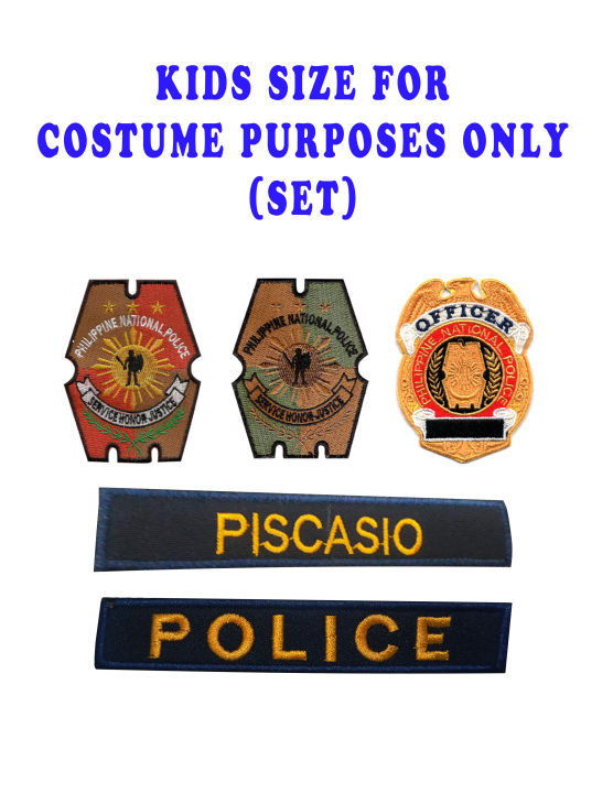 CUSTOMIZE PNP KIDS SIZE for COSTUME/CAREER DAY, kalasag, pnp badge ...